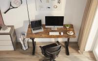 China Black Metal Iron Office Standing Desk Electric Sit To Stand Table For Home Office for sale
