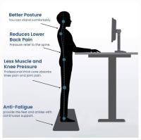 China Ergonomic Office Standing Desk Black Metal Electric Table Height Adjustable for sale