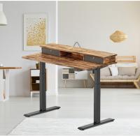 China Black/White/Gray Frame Color Electric L Shape Standing Desk Noiseless and Practical for sale