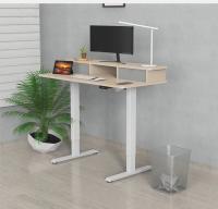 China Black/White/Gray Frame Color Electric L Shape Standing Desk Noiseless and Practical for sale
