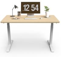China Sturdy Wooden Panel Desk Adjustable Height Office Furniture For Ergonomic Workstation for sale