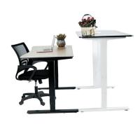 China Sturdy Wooden Panel Desk Adjustable Height Office Furniture For Ergonomic Workstation for sale
