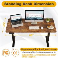 China Panel Wood Style Electric Height Adjustable Desk 1400x600mm for Commercial Customized for sale