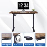 China Large Panel Ergonomic Electric Lift Desk Height Adjustable Single Motor Modern Design for sale