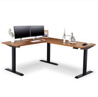 China Height Adjustable L-Shaped Electric Wooden Table Legs for Student School Ergonomic Desk for sale