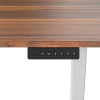 China Mail Packing Y Custom Electric Wooden Grain Sit-Standing Desk for Office and Home for sale