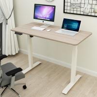 China Custom Design Wood Small Home Office Laptop Standing Desk Mini Bar Counter Electric Height Adjustable Desk Base 2 Legs Assembly 25mm/s for sale