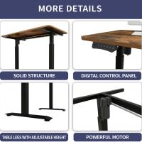 China Custom Design Wood Small Home Office Laptop Standing Desk Mini Bar Counter Electric Height Adjustable Desk Base 2 Legs Assembly 25mm/s for sale