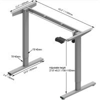 China Home Office Gym Electric Height-Adjustable Computer Desk with Wooden Grain Design for sale