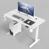 China Commercial Furniture Custom Design Wood Standing Desk with Electric Height Adjustable Base for sale