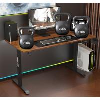 China Commercial Furniture Custom Design Wood Standing Desk with Electric Height Adjustable Base for sale