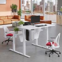China Electric Height Adjustable Custom Wood Grain Office Desk Furniture for Executive Directors for sale