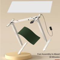 China Single or Dual Motor Electric Sit Stand Up Desk for White Wooden Laptop Gaming Work Table for sale