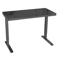 China White Wooden Electric Height Adjustable Desk for Boss Manager Meeting Table in Office for sale