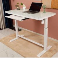 China White Wooden Electric Height Adjustable Desk for Boss Manager Meeting Table in Office for sale