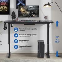 China Commercial Furniture SPCC Steel Frame Ergonomic Electric Stand Up Desk for Home Office for sale