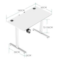 China Adjustable Electric Desk for Teachers Dual Motor White Color and 100V/Hz Power Supply for sale