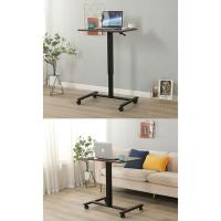 China Luxe Nordic Wood Style Home Office Pneumatic Height Adjustable Desk for Unique Coffee for sale