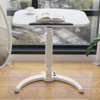 China Custom White Wooden Grain Height Adjustable Computer Gaming Desk for Living Room for sale
