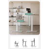 China General Commercial Furniture Wood Grain White Electric Standing Desk for Teachers for sale