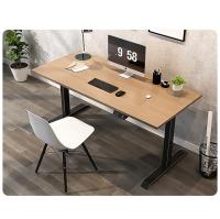 China Adjustable Height Double Motor Electric Sit and Stand Office Table with Colored Frame Customized for sale
