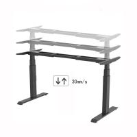 China CEO Work Meeting Table Brown Luxury Design with Dual Motor Electric Height Adjustment for sale