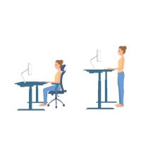 China 2023 Dual Motor Electric Sit Standing Study Table Modern Luxury CEO Office Desk for Adult for sale
