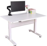China White Wooden Home Office Laptop Standing Desk with Adjustable Hight and 2 Legs Assembly for sale