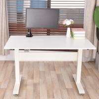 China White Wooden Home Office Laptop Standing Desk with Adjustable Hight and 2 Legs Assembly for sale
