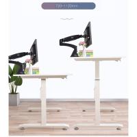 China White Wooden Home Office Laptop Standing Desk with Adjustable Hight and 2 Legs Assembly for sale