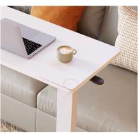 China White Wooden Home Office Laptop Standing Desk with Adjustable Hight and 2 Legs Assembly for sale