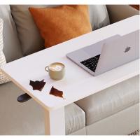 China White Wooden Home Office Laptop Standing Desk with Adjustable Hight and 2 Legs Assembly for sale