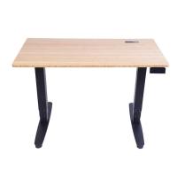 China Student School Ergonomic Desk with Height Adjustable Wooden Grain Electric Table Legs for sale