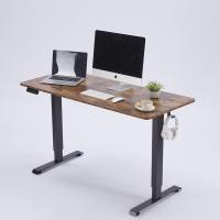 China 80 kgs Gaming Work Height Adjustable Desk Dual Motor Wooden Stand Up Desk for Home Office for sale