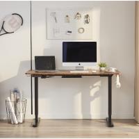 China 80 kgs Gaming Work Height Adjustable Desk Dual Motor Wooden Stand Up Desk for Home Office for sale