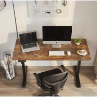 China 80 kgs Gaming Work Height Adjustable Desk Dual Motor Wooden Stand Up Desk for Home Office for sale