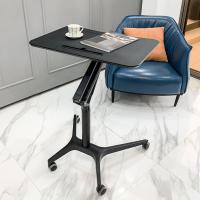 China Petite Ergonomic French Pneumatic Standing Desk Adjustable Garden Art Slab Table 680mm for sale