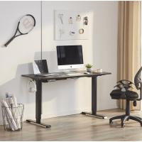 China Adjustable Height Dual Motor Electric Office Desk with Italian Design and Black Finish for sale