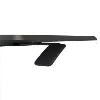 China Mail Packing Black Wooden Grain Gaming Desk with Height Adjustment and Pneumatic Lifting for sale