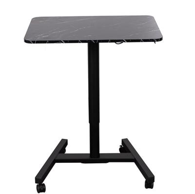 China Executive Director Wooden Office Table with Pneumatic Height Adjustment and Wheels for sale