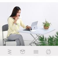 China Manual Height Adjustable Table Custom Luxury Style Modern Office White Wooden Furniture for sale