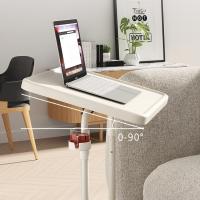 China Custom White Wooden Manual Standing Desk for Minimalist Classroom in SPCC Steel Frame for sale