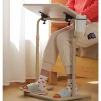 China Custom White Wooden Manual Standing Desk for Minimalist Classroom in SPCC Steel Frame for sale