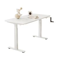 China Customized Manual Height Adjustable Wooden Hand Crank Gaming Desk for Living Room for sale