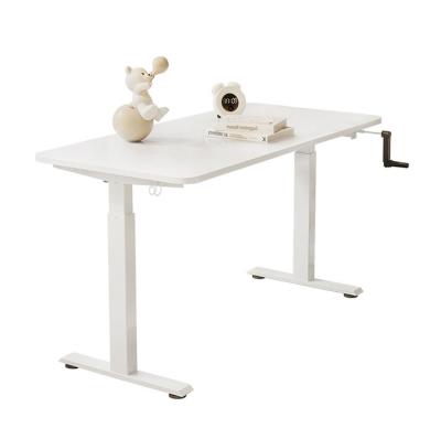 China Customized Manual Height Adjustable Wooden Hand Crank Gaming Desk for Living Room for sale
