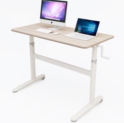 China Home Office Custom White Wooden Manual Desk Lift Up Coffee Table with Hand Crank for sale