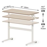 China Home Office Custom White Wooden Manual Desk Lift Up Coffee Table with Hand Crank for sale
