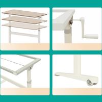 China Home Office Custom White Wooden Manual Desk Lift Up Coffee Table with Hand Crank for sale