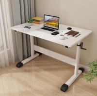 China Manual Sit Standing Study Table for Adult White Wooden Modern Luxury CEO Office Desk for sale