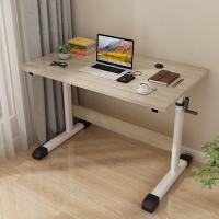 China Manual Sit Standing Study Table for Adult White Wooden Modern Luxury CEO Office Desk for sale
